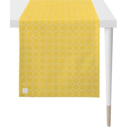 Apelt Tischl&auml;ufer &raquo;3973 Outdoor, Sommerdeko, Sommer&laquo; Jacquardgewebe gelb Polyester B/L: 46cm x 135cm, 1 Stk., rechteckig