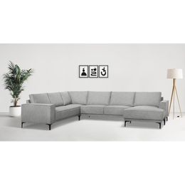 OTTO home Wohnlandschaft &raquo;OLAND Flachgewebe U-Form, XXL, B: 342 cm, Skandi-Design&laquo; Skandi-Design in Struktur, Flachgewebe, Luxus-Microfaser, Boucle 