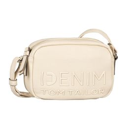 Tom Tailor Denim Damen Tom Tailor Denim Handtasche &raquo;Aveline&laquo; Damen Umh&auml;ngetasche, Schultertasche mit gl&auml;nzendem 3D-Logo beige B/H/T: 21cm x 13cm x 6cm