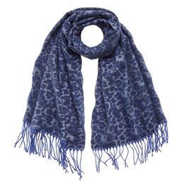 Lascana Damen Lascana Schal Winterschal, Damenschal, Modeschal, Fransenschal VEGAN blau Einheitsgr&ouml;&szlig;e