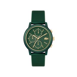 Lacoste Herren Multifunktionsuhr &raquo;Lacoste.12.12 MOVE MULTI&laquo; Quarzuhr, Armbanduhr, Herrenuhr, Silikonarmband, analog gr&uuml;n Einheitsgr&ouml;&szlig;e