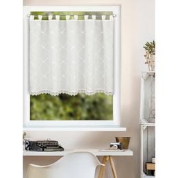 HOMING Panneaux &raquo;Taormina&laquo; Schlaufen 1 Stk. tlg. Fertigschal wei&szlig; Polyester 80cm, Schlaufen, 130cm