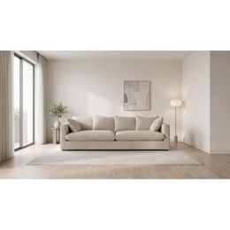 OTTO home Big-Sofa &raquo;Coray&laquo; extra weich und kuschelig, F&uuml;llung mit Federn und Daunen beige 100% Polyester B/H/T: 266cm x 80cm x 113cm, Cord