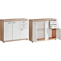 Procontour Sideboard &raquo;Sun BESTSELLER!&laquo; H&ouml;he 74cm mit variabel verstellbaren Einlegeboden wei&szlig; B/H/T: 90cm x 74cm x 35cm