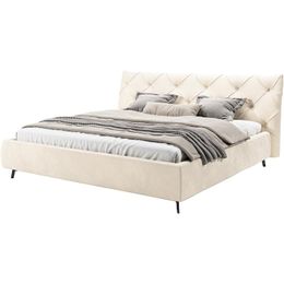 Home Affaire Polsterbett &raquo;Elloree, in 4 Breiten bis 200cm, auch in Leder&laquo; Kopfteilh&ouml;he 105 cm, belastbar bis 280 kg, auch in &Uuml;berl&auml;nge 220cm beige 94%
