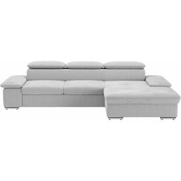 Sit & More sit&more Ecksofa &raquo;Valantine L-Form, B: 286 cm&laquo; mit Arm- & Kopfteilverstellung, optional mit Schlaffunktion grau 100% Polyester B/H/T: 286cm x 73cm x 