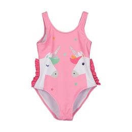 Blue Seven M&auml;dchen Badeanzug mit tollem Einhorn-Motiv pink 92 (98), N-Gr
