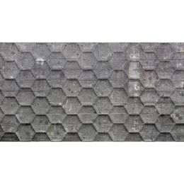 ARCHITECTS PAPER Fototapete &raquo;Atelier 47 Honeycomb 2&laquo; geometrisch glatt 3D Fototapete Grafisch 200 g Vlies Premium Tapete Steinoptik grau Vlies B/L: 5m x 2,7m