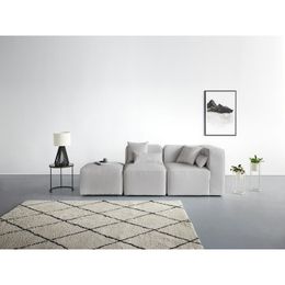 Home Affaire 3-Sitzer &raquo;Sundstrup&laquo; Modulserie, individuelle Zusammenstellung grau 93% Polyester, 6% Acryl, 1% Baumwolle B/H/T: 233cm x 76,5cm x 93cm, 