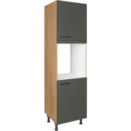 Nobilia Herdumbauschrank &raquo;"Easytouch", Ausrichtung w&auml;hlbar, mit zwei zus&auml;tzlichen T&uuml;ren,&laquo; vormontiert, Breite/H&ouml;he: 60/167,8 cm gr&uuml;n B/H/T: 60cm x 