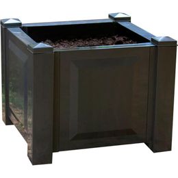 KHW Pflanzk&uuml;bel Kunststoff, BxTxH: 43x43x34 cm grau Kunststoff B/H/T: 43cm x 34cm x 43cm