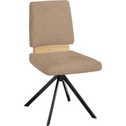 massivline&more Drehstuhl &raquo;Br&uuml;gge 301&laquo; () 1 Stk. Holzwerkstoff, Metall, Stoff B/H/T: 48cm x 92cm x 59,5cm, 1 Stk., Microfaser Struktur (100% Polyester