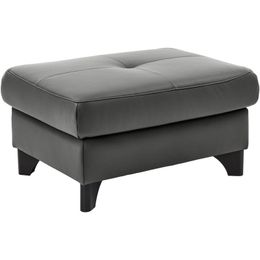 Die PlanBar Hocker &raquo;PN-EM23166&laquo; Aufklappbar mit Stauraum, stylische Metallf&uuml;&szlig;e grau B/H/T: 45cm x 65cm, Glattleder TORRO, Aufklappbar