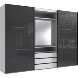wimex Schwebet&uuml;renschrank &raquo;Magic by fresh to go&laquo; mit drehbarer Spiegelt&uuml;r wei&szlig; B/H/T: 300cm x 216cm x 65cm, Schubladen: 3 Stk. T&uuml;ren: 2 Stk. Griffleisten 