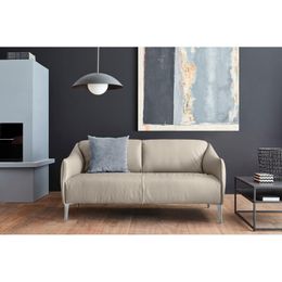 W.Schillig 2,5-Sitzer &raquo;sally Designsofa mit schmalen Armlehnen, bequem und elegant&laquo; mit Metall-Winkelf&uuml;&szlig;en in Chrom gl&auml;nzend, Breite 174 cm grau 