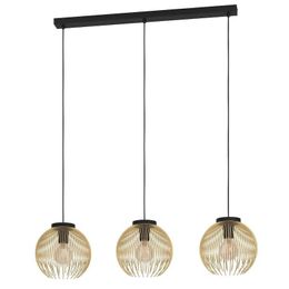 Eglo H&auml;ngeleuchte &raquo;VENEZUELA Pendellampe, Esszimmerlampe, Metall, schwarz, gold, E27&laquo; E27 1 Stk. Esstischlampe, Pendelleuchte, Drahtschirm, 1flammig, 