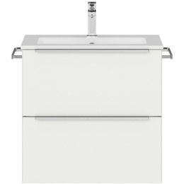 Nobilia Waschtisch-Set &raquo;Levere&laquo; vormontiert, mit Soft-Close, 1 Stk. tlg. wei&szlig; B/H/T: 61cmcm x 59,1cmcm x 48,7cmcm, Griffe chrom
