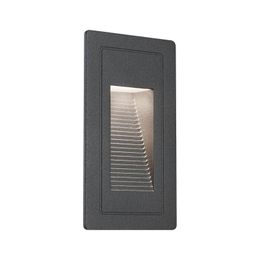 Paulmann LED Au&szlig;en-Wandleuchte &raquo;HighIP44 eckig 103x58mm 3000K 4W 30lm 230V Schwarz Aluminium&laquo; 1 Stk. Warmwei&szlig; schwarz 1, H: 6,2cm, 1 Stk.