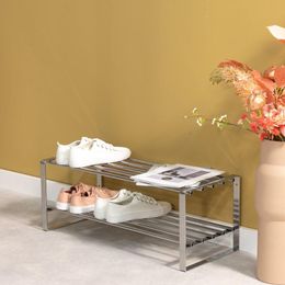 SPINDER DESIGN Schuhregal &raquo;REX&laquo; Metall, Breite 70 cm grau Stahl B/H/T: 70cm x 29cm x 27cm
