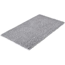 Kleine Wolke Badematte &raquo;Dana, Badvorleger, Badezimmer Teppich&laquo; H&ouml;he 25 mm rutschhemmend beschichtet fu&szlig;bodenheizungsgeeignet Badteppich, Uni Farben, quadratisch & 