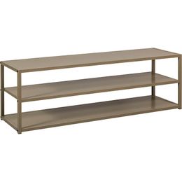 Woood TV-Regal &raquo;Teun mit pulverbeschichtetem Metall und offenem Rahmen&laquo; Pulverbeschichtetes Metall, Tragkraft Deckplatte 30 kg beige Metall B/H/T: 