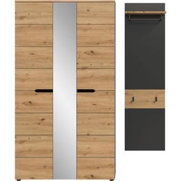 Home Affaire Garderoben-Set &raquo;REHAT, TOPSELLER!, 2-teilig, Breite 165 cm, individuell stellbar&laquo; Set, best. aus: Garderobenschrank & Garderobenpaneel, 2