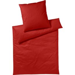 Yes For Bed Bettw&auml;sche &raquo;Pure & Simple Uni in Gr. 135x200, 155x220 oder 200x200 cm&laquo; 3 Stk. Bettw&auml;sche aus Baumwolle, zeitlose Bettw&auml;sche mit seidigem 