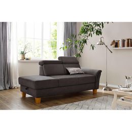 OTTO home Recamiere &raquo;Conville&laquo; incl. Kopfteilverstellung, Federkern, wahlweise mit Bettkasten grau 100% Polyester B/H/T: 194cm x 84cm x 93cm, Luxus-