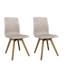 OTTO home Esszimmerstuhl &raquo;Rania&laquo; (Set) 2 Stk.Massivholzgestell, mit Keder wei&szlig; Holzwerkstoff, Massivholz B/H/T: 91cm x 55cm, 2 Stk., Samtvelours, 