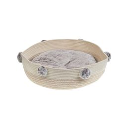 Beliani Tierbett ORTACA in Beige/Wei&szlig; - (W) 44 x (H) 10 x (L) 44 cm | Gr.: onesize