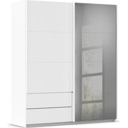 Rauch Schwebet&uuml;renschrank &raquo;Kleiderschrank Schrank Garderobe ELARA Glast&uuml;r/Grauspiegel&laquo; praktische Schubladen optional farblich abgesetzt MADE IN 