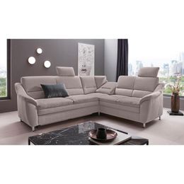 OTTO home Ecksofa &raquo;Cardoso L-Form&laquo; Federkern, wahlweise mit Bett, Schubkasten, teilweise Relaxfunktion grau Luxus-Microfaser Lederoptik (100% 