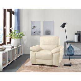 Calia italia Sessel &raquo;Gaia, in edlem Design und mit erstklassigem Sitzkomfort&laquo; aus pflegeleichtem Luxus-Microfaser Ginevra Hydro Care beige Luxus-