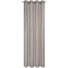 GERSTER Gardine &raquo;Elena&laquo; &Ouml;sen 1 Stk. tlg. &Ouml;senschal uni mit &Ouml;sen grau Polyester 235cm, &Ouml;sen, 140cm