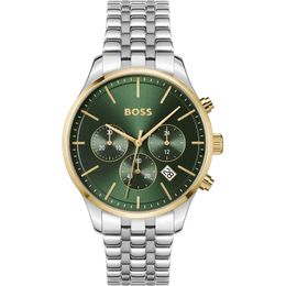 BOSS Herren BOSS Chronograph &raquo;AVERY&laquo; Quarzuhr, Herrenuhr, Armbanduhr, Stoppfunktion, Edelstahlarmband silber Einheitsgr&ouml;&szlig;e