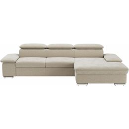 Sit & More sit&more Ecksofa &raquo;Valantine L-Form, B: 286 cm&laquo; mit Arm- & Kopfteilverstellung, optional mit Schlaffunktion beige 100% Polyester B/H/T: 286cm x 73cm x 