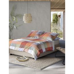 Irisette Bettw&auml;sche &raquo;Wave 8542&laquo; 2 Stk. anschmiegsam und atmungsaktiv, Ganzjahresqualit&auml;t rot Mako-Satin, Obermaterial: 100% Baumwolle B/L: 140cm x 200cm, 1 Stk