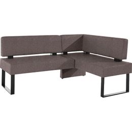 OTTO home Eckbank &raquo;Oliver mit Metallgestell, K&uuml;chenbank&laquo; verschiedene Bez&uuml;ge Cord Esszimmerbank OTTOs Choice braun Holzwerkstoff, Massivholz, 