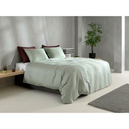 ZO HOME Bettw&auml;sche &raquo;Zohome Baumwolle Mako-Satin Bettw&auml;sche Satinado&laquo; 1 Stk. Bettw&auml;sche aus 100% Baumwolle, hochwertige Mako-Satin, ab 135x200 cm. gr&uuml;n