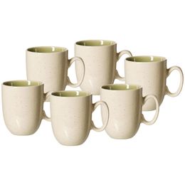 Ritzenhoff & Breker Becher &raquo;Skog&laquo; 6er Set, je 320 ml gr&uuml;n Steingut &Oslash; 9,5cm x 10cm, 320ml, 6 Stk.