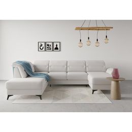 Sit & More sit&more Wohnlandschaft &raquo;Sinatra U-Form&laquo; optional mit Kopfteilverstellung und Armteilfunktion, Metallf&uuml;&szlig;e silber 98% Polyester, 2% Polyamid B/H/T: 