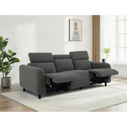 OTTO home 3-Sitzer &raquo;SKAANE Cord-Sofa, 229 cm, manuelle u. elektrische Relaxfunktion&laquo; Relax-Funktion in 2 Sitzen, Kopfteilverstellung, 