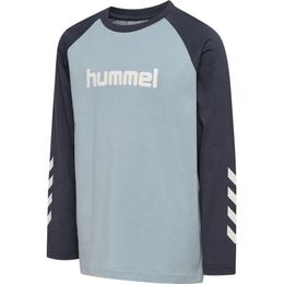 Hummel Shirt "Hmljr Logo T-Shirt L/S" in Blau | Gr.: 146/152