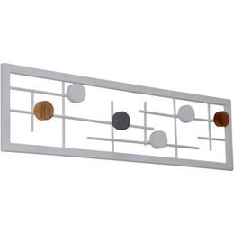 HOFMANN LIVING AND MORE Garderobenhaken Wandgarderobe wei&szlig; Metall B/H/T: 60cm x 16cm x 6cm