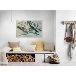 A.S. Cr&eacute;ation Leinwandbild &raquo;vintage birds&laquo; Gem&auml;lde Kunst 1 Stk. tlg. Vogel Keilrahmen Bild Leinwand-Bild Wohnzimmer modern Wandbild Kinder bunt Holz, Stahl B/H/T: 