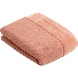 Vossen Badetuch &raquo;Pure&laquo; Baumwolle & VEGAN, mit eleganter Veloursbord&uuml;re rot Frottier, Obermaterial: 100% Baumwolle B/L: 67cmx140cm, 1 Stk., Frottier