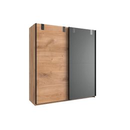 wimex Schwebet&uuml;renschrank &raquo;Liverpool, Made in Germany&laquo; Kleiderschrank im Industrial Look, 135 oder 180x64x198cm grau B/H/T: 180cm x 198cm x 64cm, T&uuml;ren: 2 