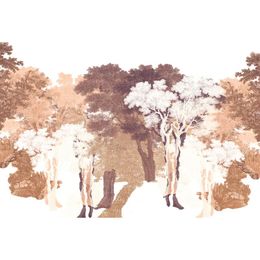 ARCHITECTS PAPER Fototapete &raquo;Atelier 47 Forest Blot 2&laquo; Wald glatt Vlies, Wand, Schr&auml;ge, Decke gelb Vlies B/L: 4m x 2,7m