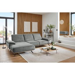 Die PlanBar Ecksofa &raquo;ZE-EM18063, Breite 322 cm&laquo; wahlweise mit Sitztiefen- und Armteilverstellung grau 100% Recyceltes Polyester B/H/T: 322cm x 89cm x 