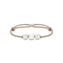 Thomas Sabo Damen Thomas Sabo Perlenarmband &raquo;A2074-170-19-L22V&laquo; mit S&uuml;&szlig;wasserzuchtperle bunt 22, Nylon Perlen Silber 925 (recycelt)